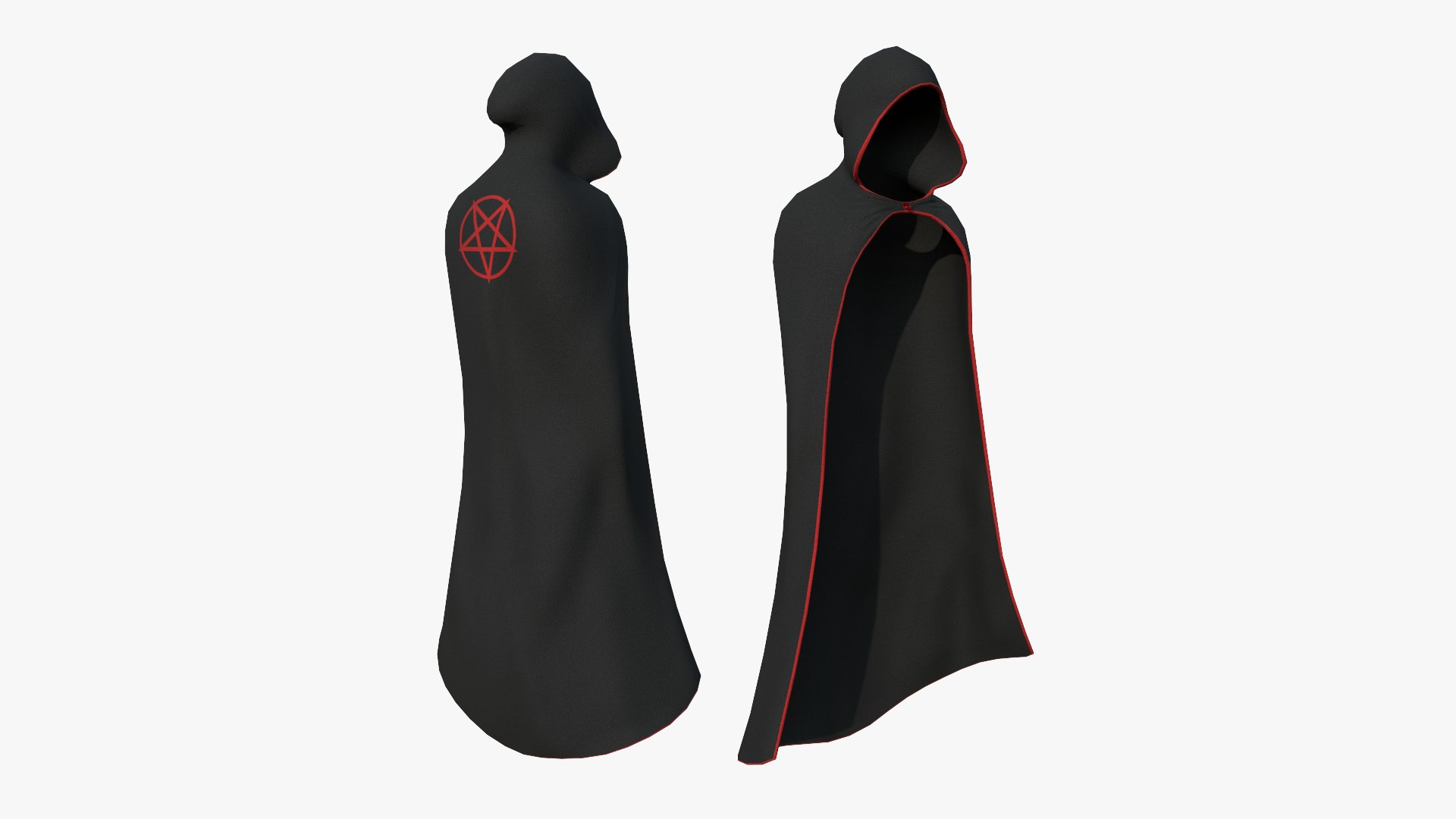 3D Medieval Cloak A14 Pentagram - Fantasy Character Design - TurboSquid ...