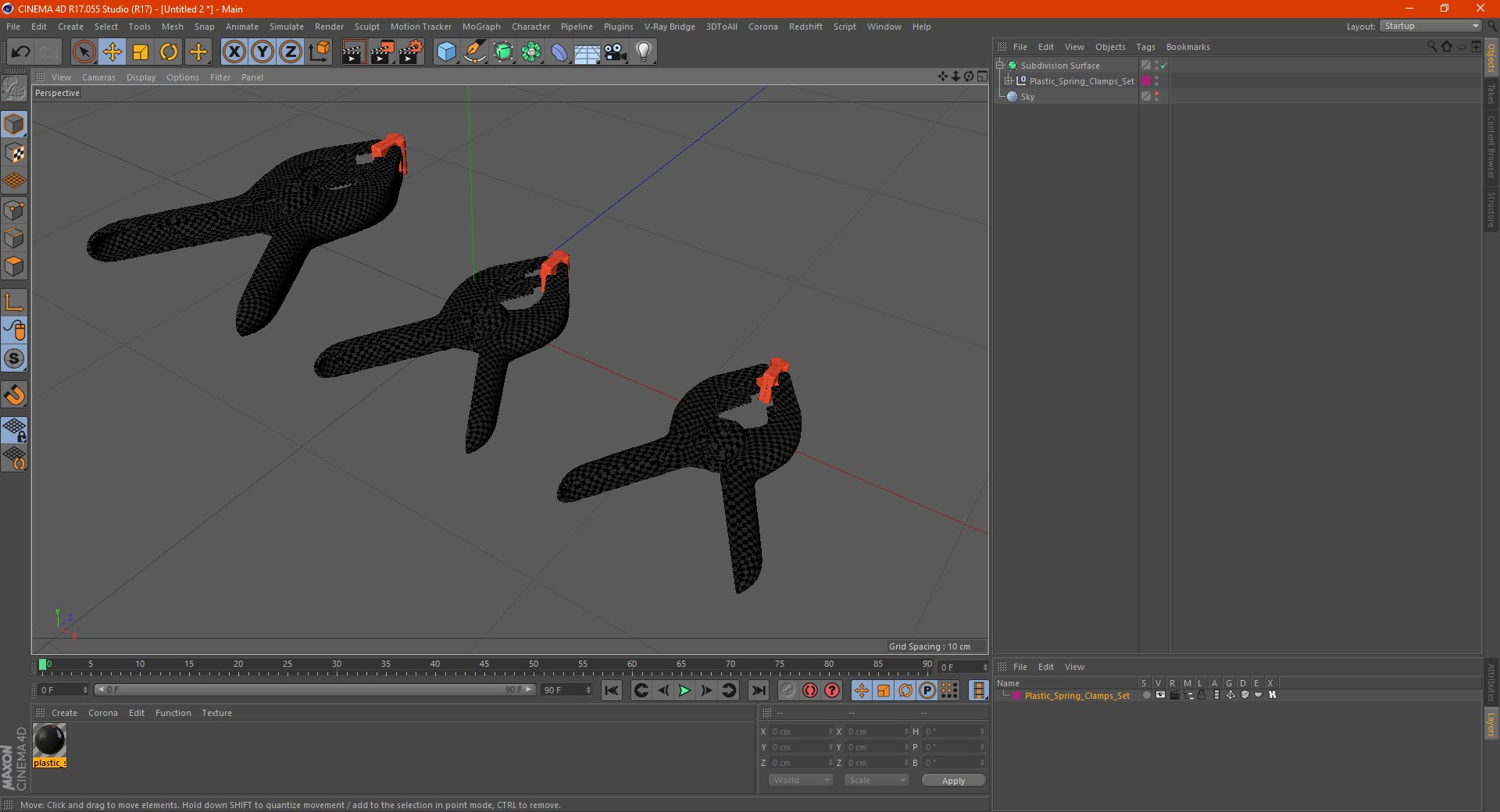 Plastic Spring Clamps Set 3D Model - TurboSquid 1576880