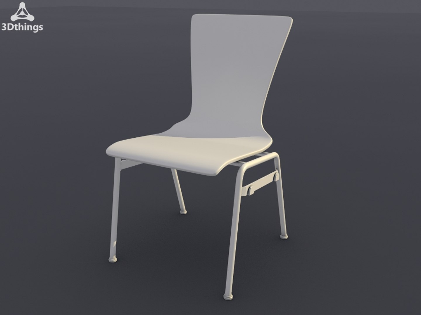 3d conference chair stage 4-leg model
