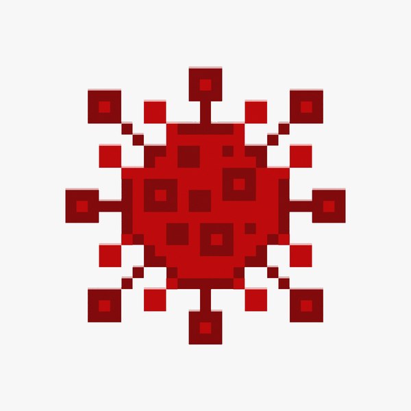 modelo 3d Pixel Corona Virus - TurboSquid 1974192