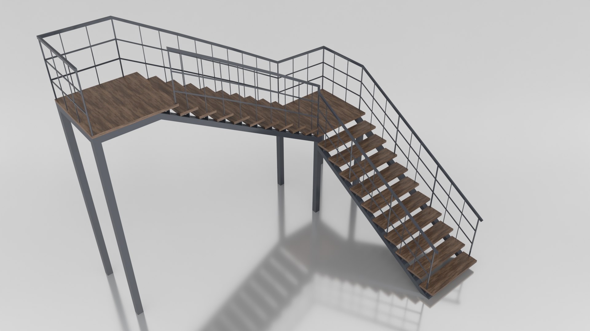 Metal L Stair 3D Model - TurboSquid 1968252