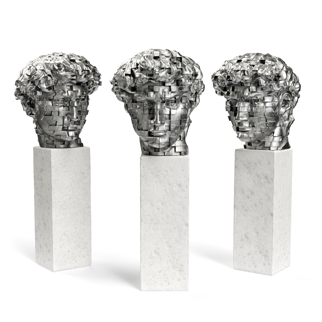 3D David Face Cubes Art Model - TurboSquid 2071785