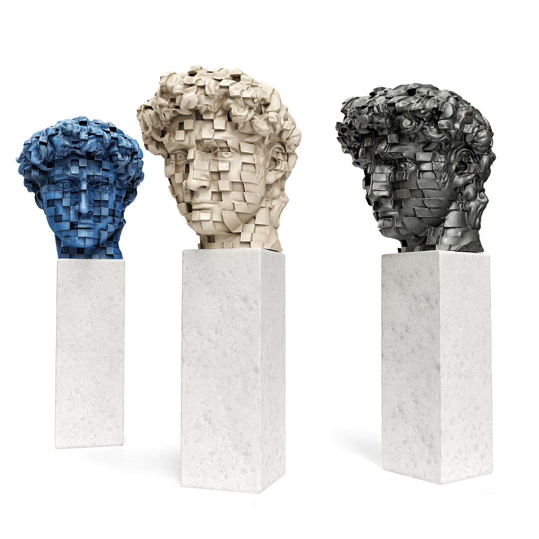 3D David Face Cubes Art Model - TurboSquid 2071785