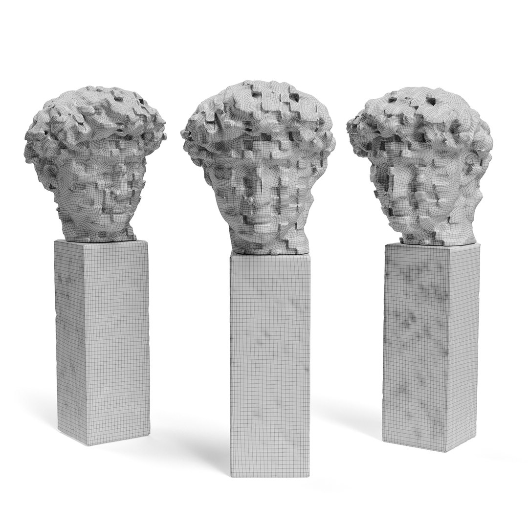 3D David Face Cubes Art Model - TurboSquid 2071785