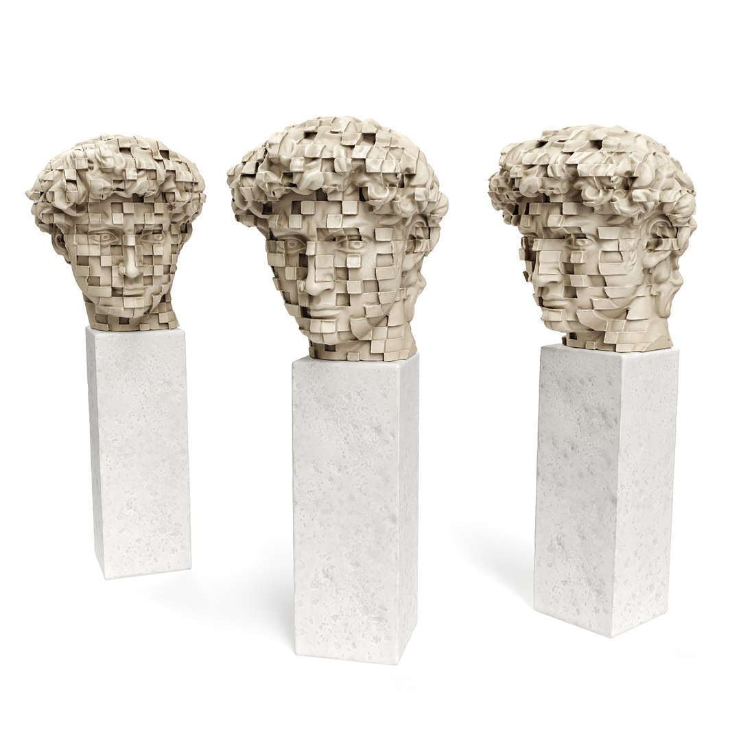 3D David Face Cubes Art Model - TurboSquid 2071785