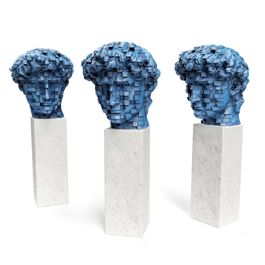 3D David Face Cubes Art Model - TurboSquid 2071785