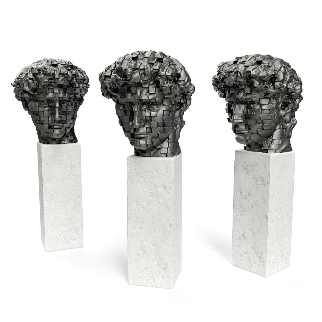 3D David Face Cubes Art Model - TurboSquid 2071785