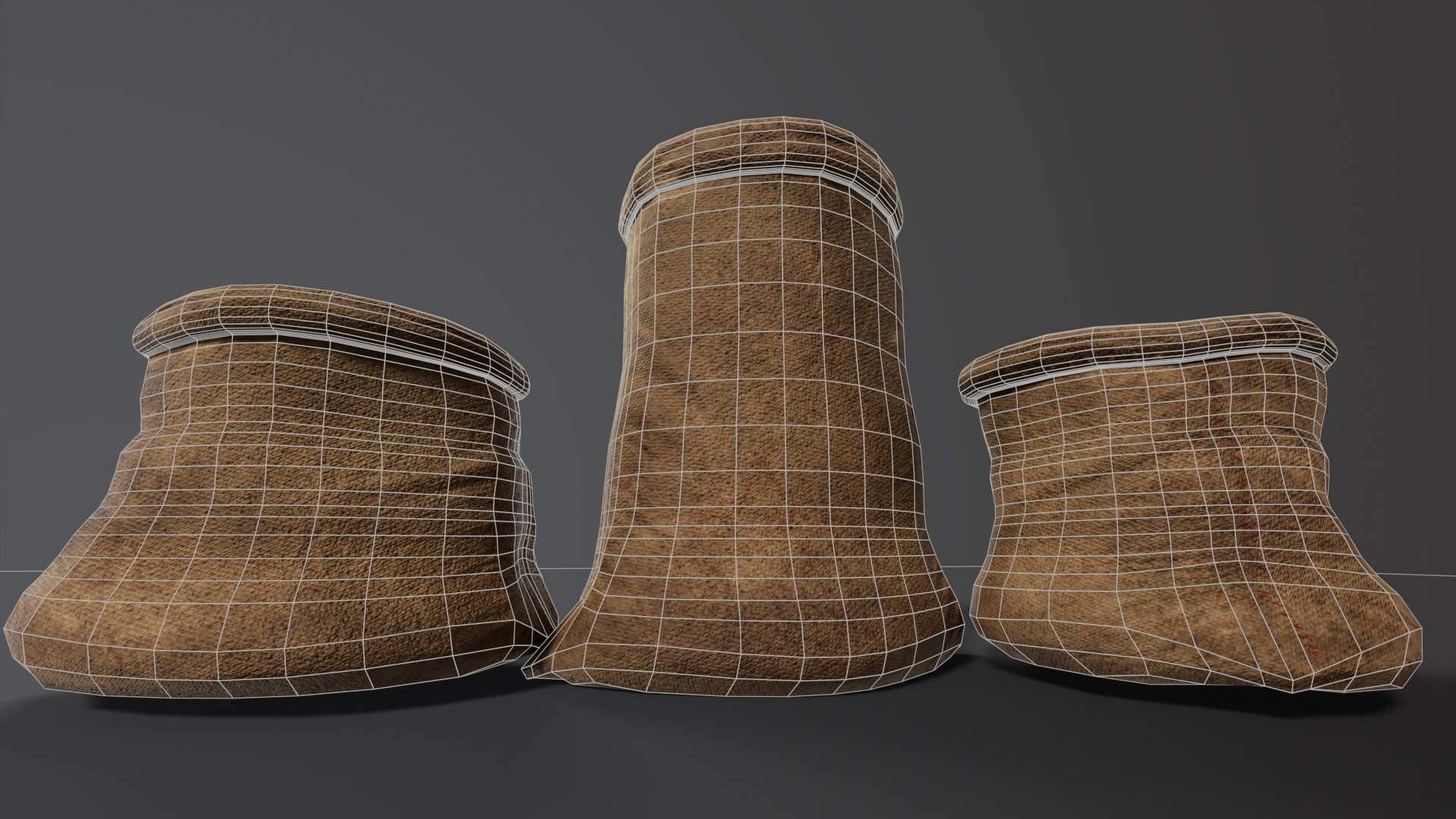 Empty Burlap Sacks 3D Model - TurboSquid 2276522