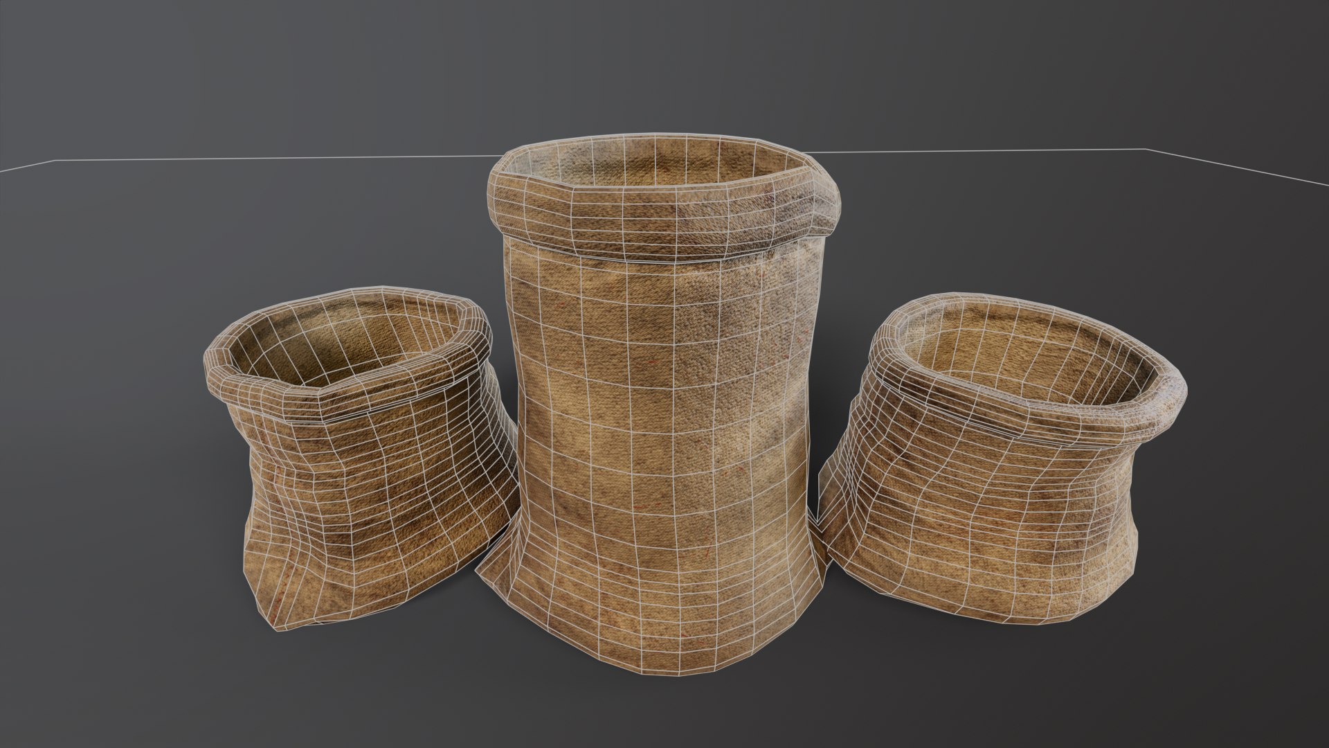 Empty Burlap Sacks 3D Model - TurboSquid 2276522