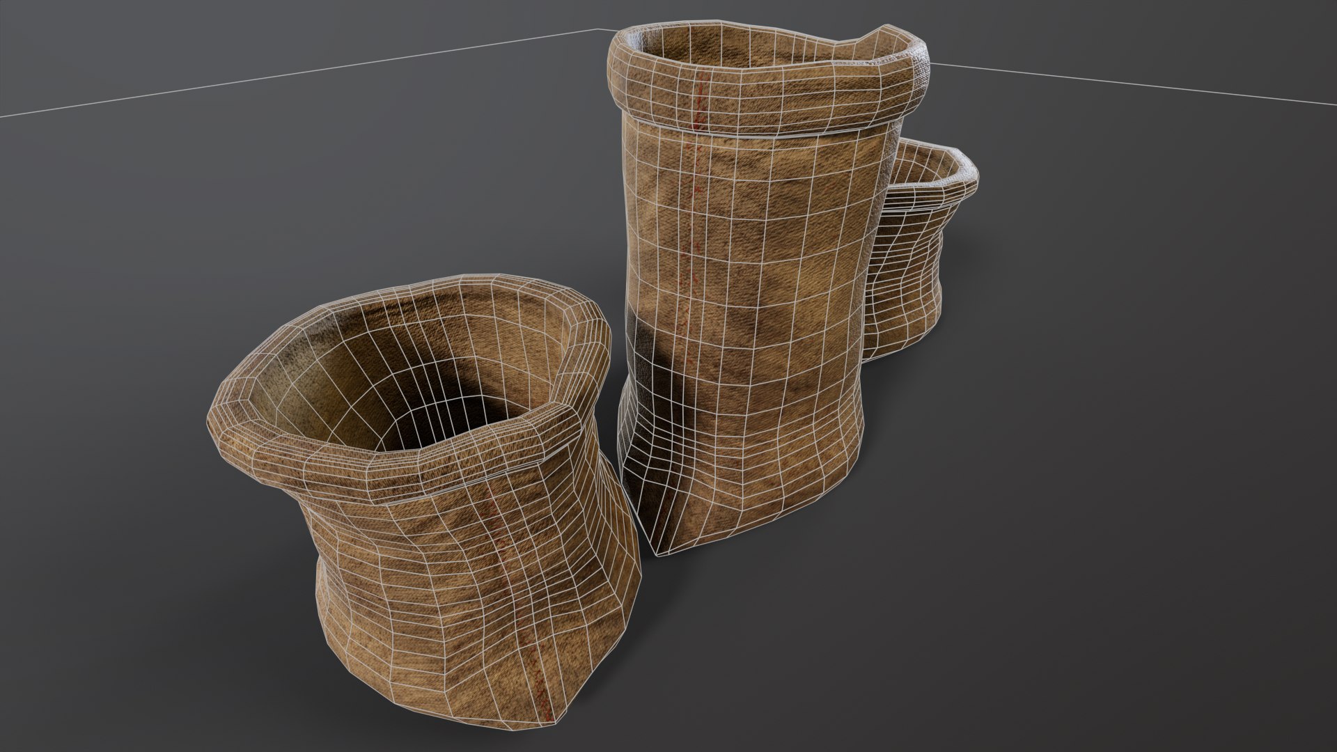 Empty Burlap Sacks 3D Model - TurboSquid 2276522