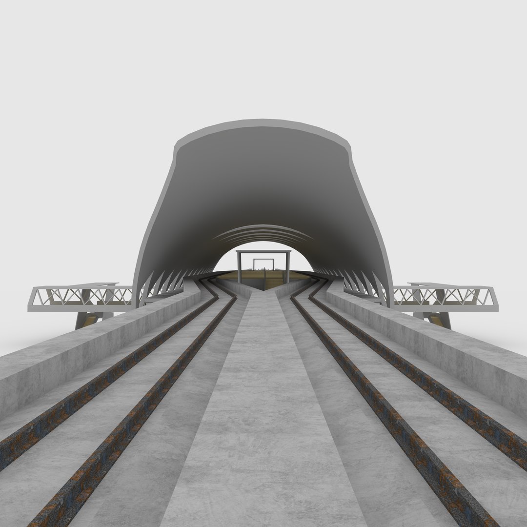 3D Railway Station 1 - TurboSquid 2021696