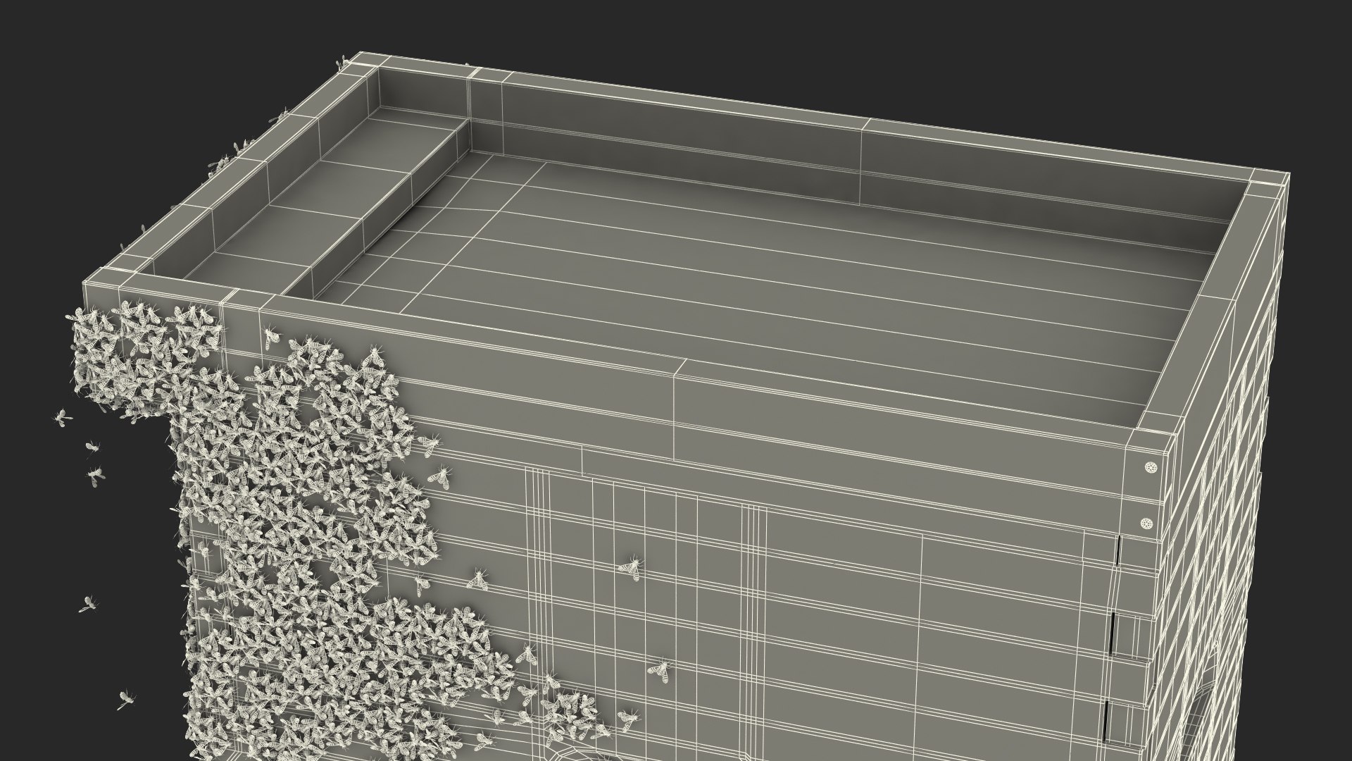 Wooden beehive brood box 3D model - TurboSquid 1487937