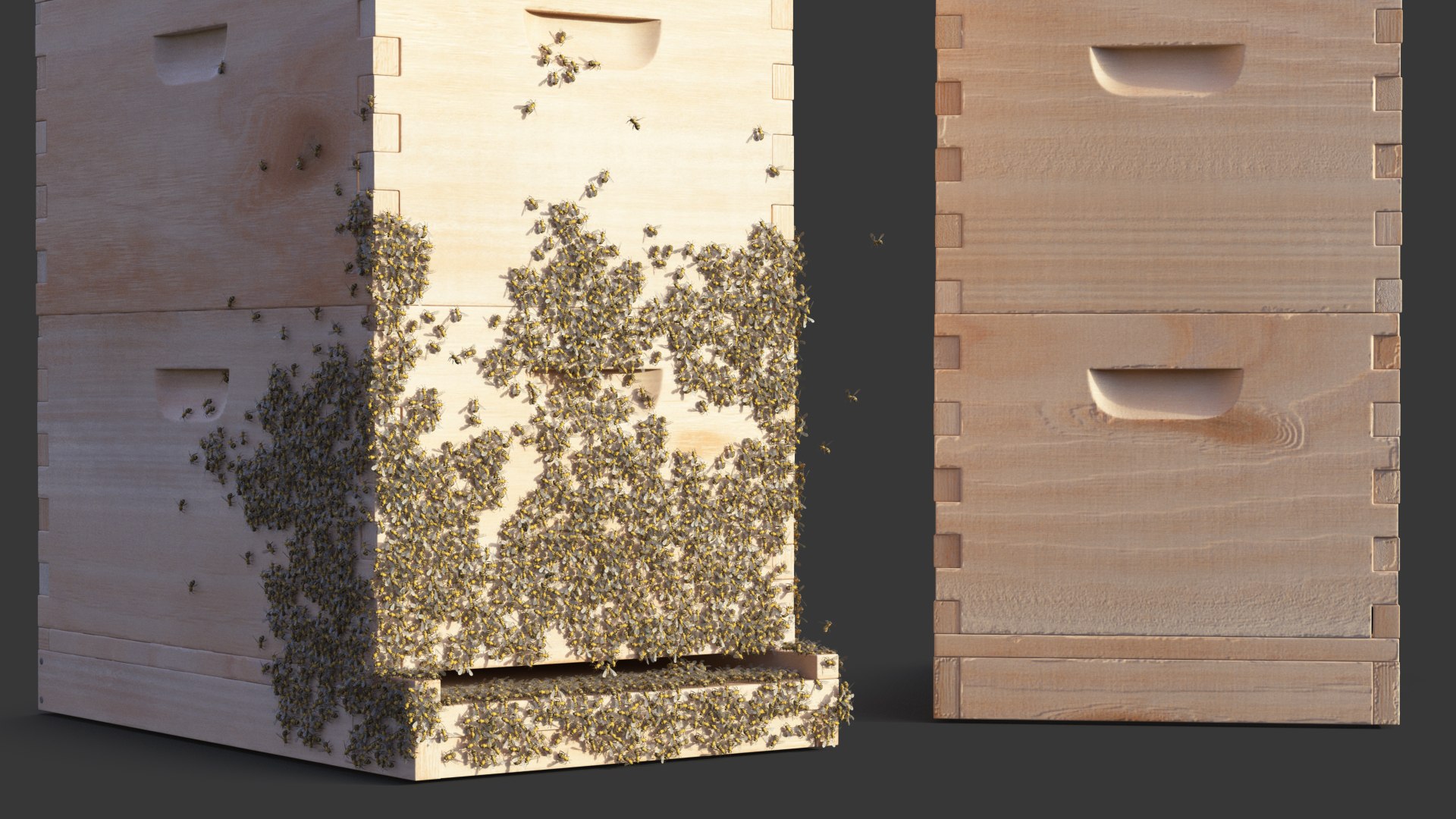 Wooden Beehive Brood Box 3D Model - TurboSquid 1487937
