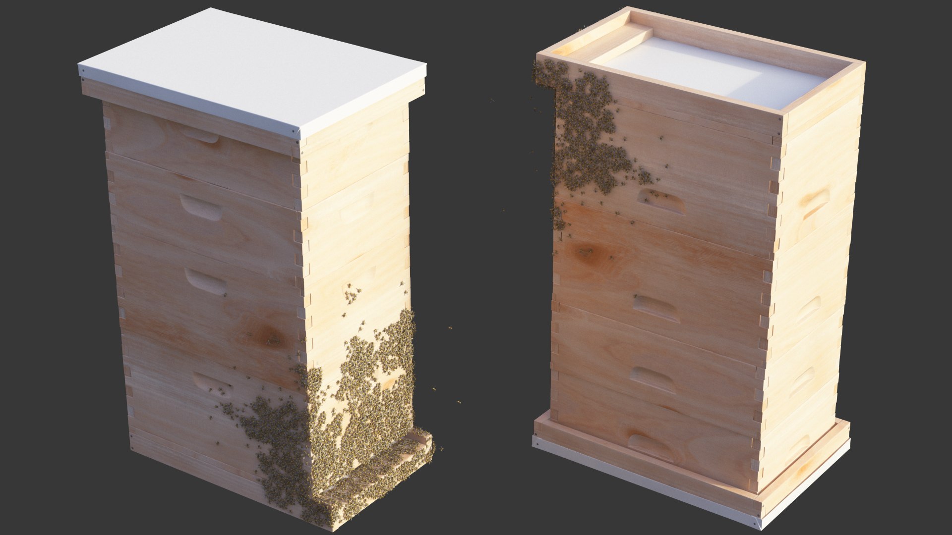 Wooden Beehive Brood Box 3D Model - TurboSquid 1487937