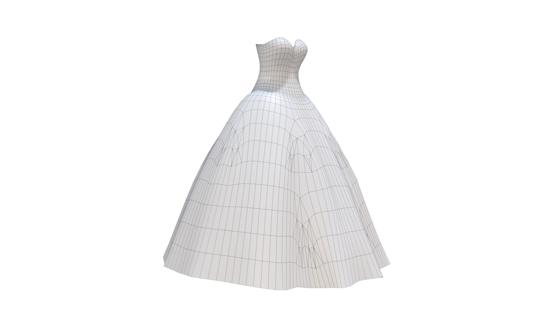White Wedding Frock 3D Model 3D Model - TurboSquid 2304880