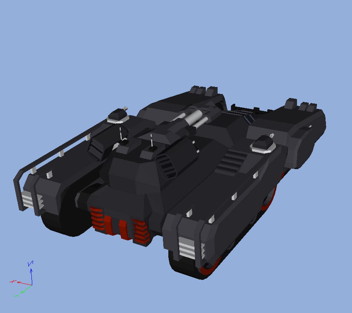 3d Futuristic Tank Model