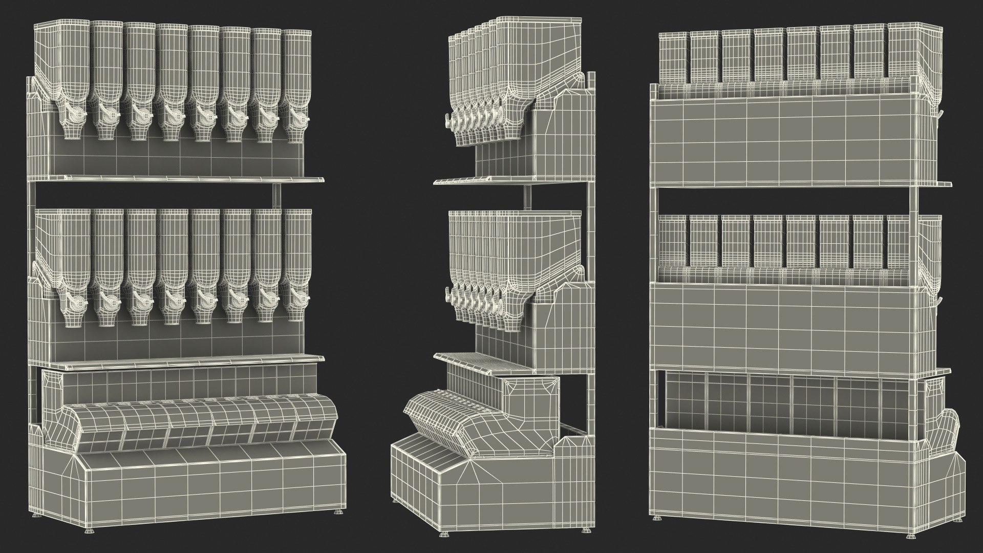Bulk Wholefood Retail Display Unit 3D Model - TurboSquid 1962429