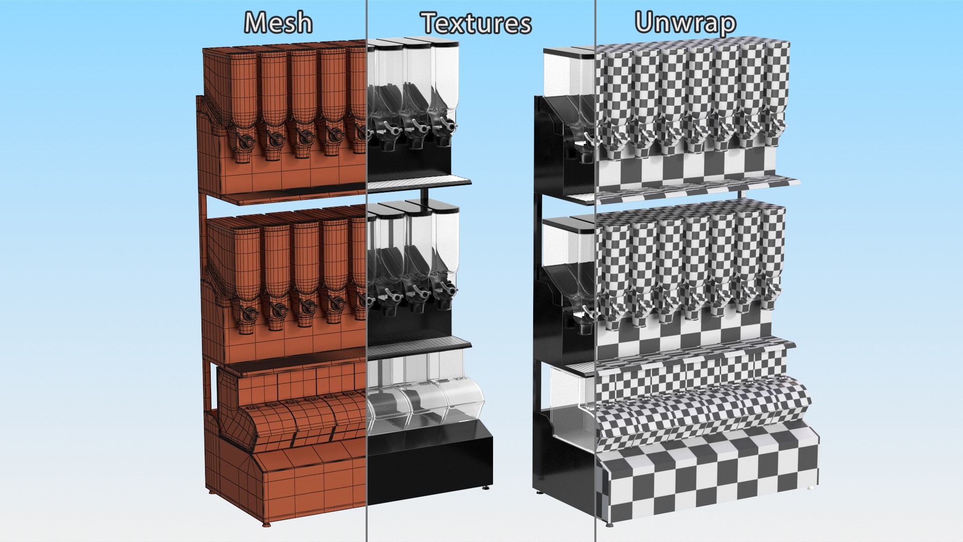 Bulk Wholefood Retail Display Unit 3D Model - TurboSquid 1962429