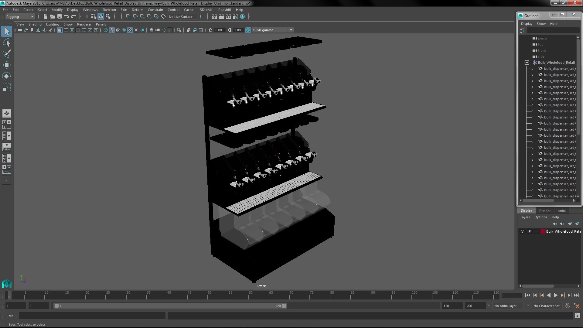 Bulk Wholefood Retail Display Unit 3D Model - TurboSquid 1962429
