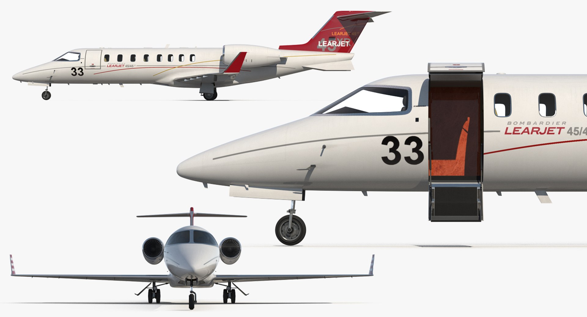 Bombardier business jets 3D - TurboSquid 1238095