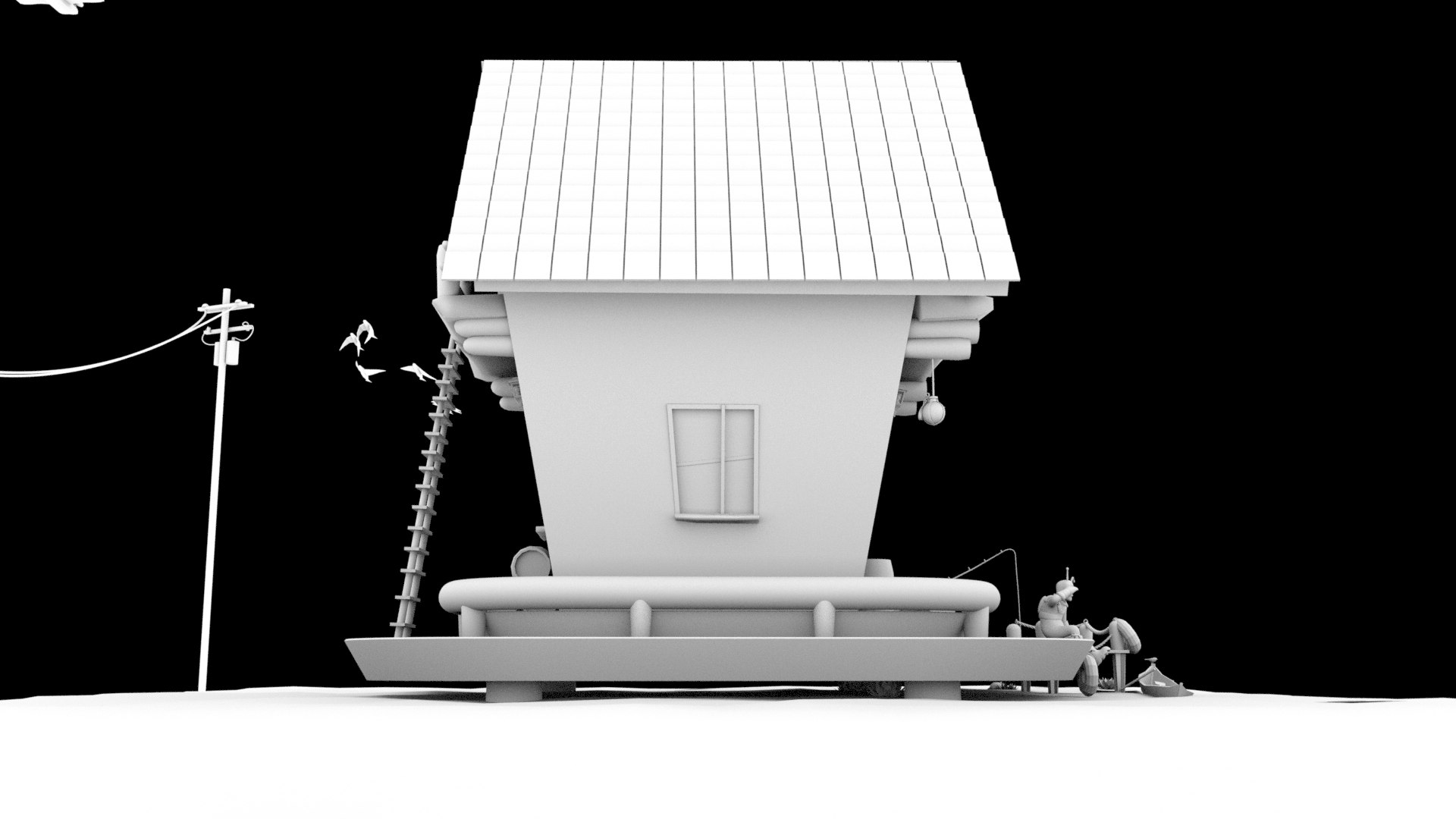 Cartoon Fish House 3D Model - TurboSquid 1877886