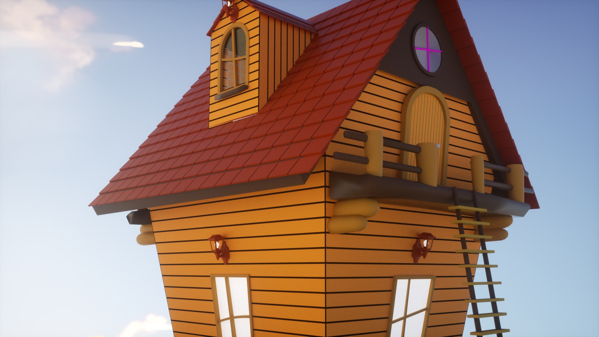 Cartoon Fish House 3D Model - TurboSquid 1877886
