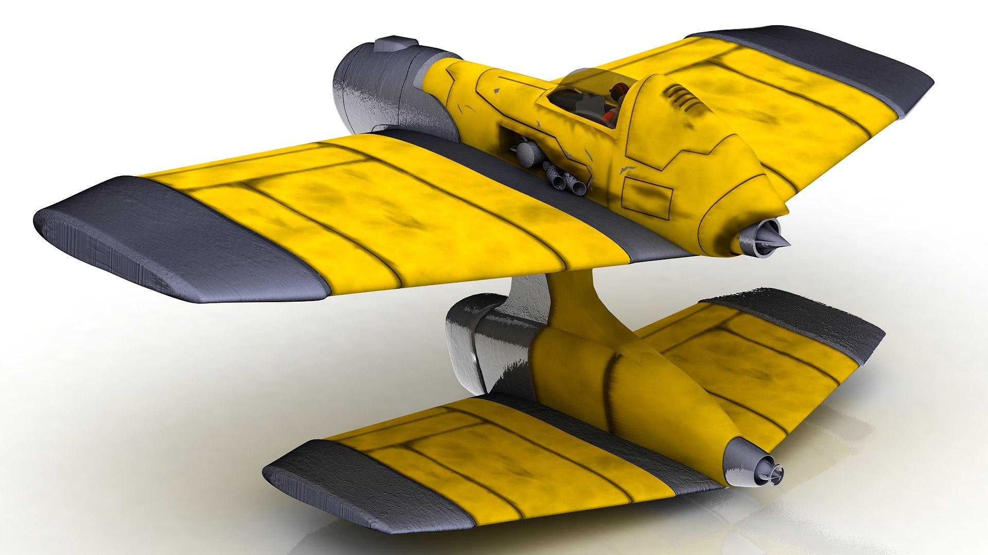 3D Rebelion Spacecraft Spaceship T-65 Model - TurboSquid 1619592