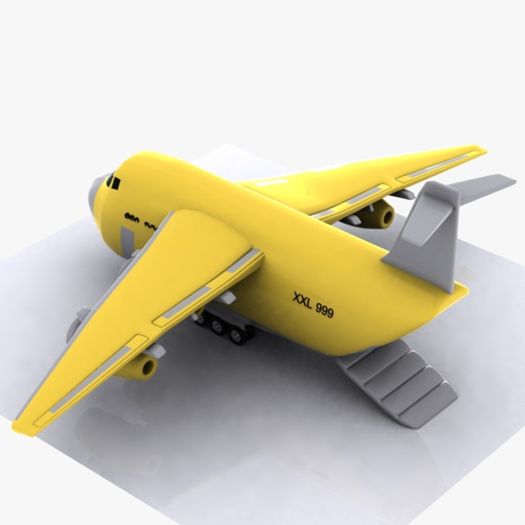 3d Cartoon Cargo Aircraft Model