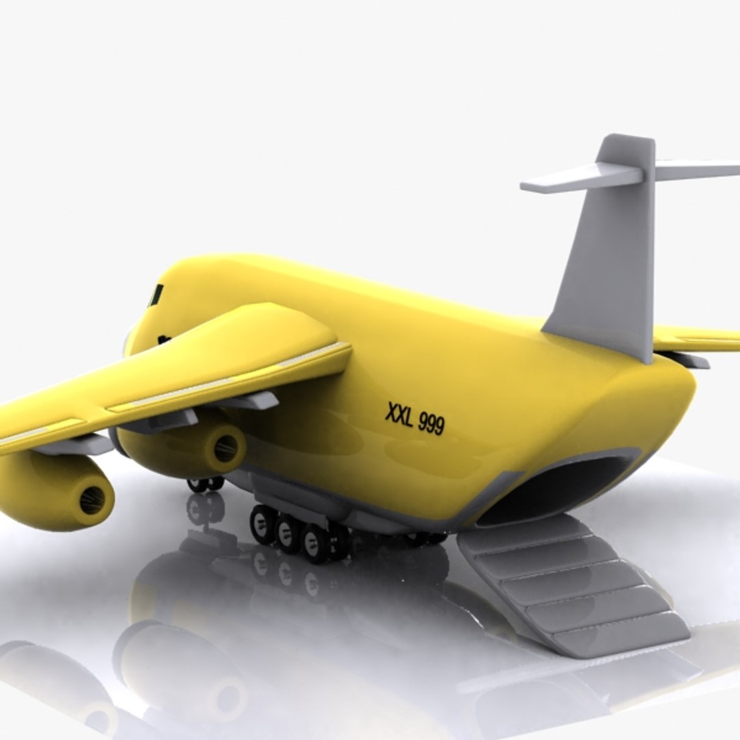 3d Cartoon Cargo Aircraft Model