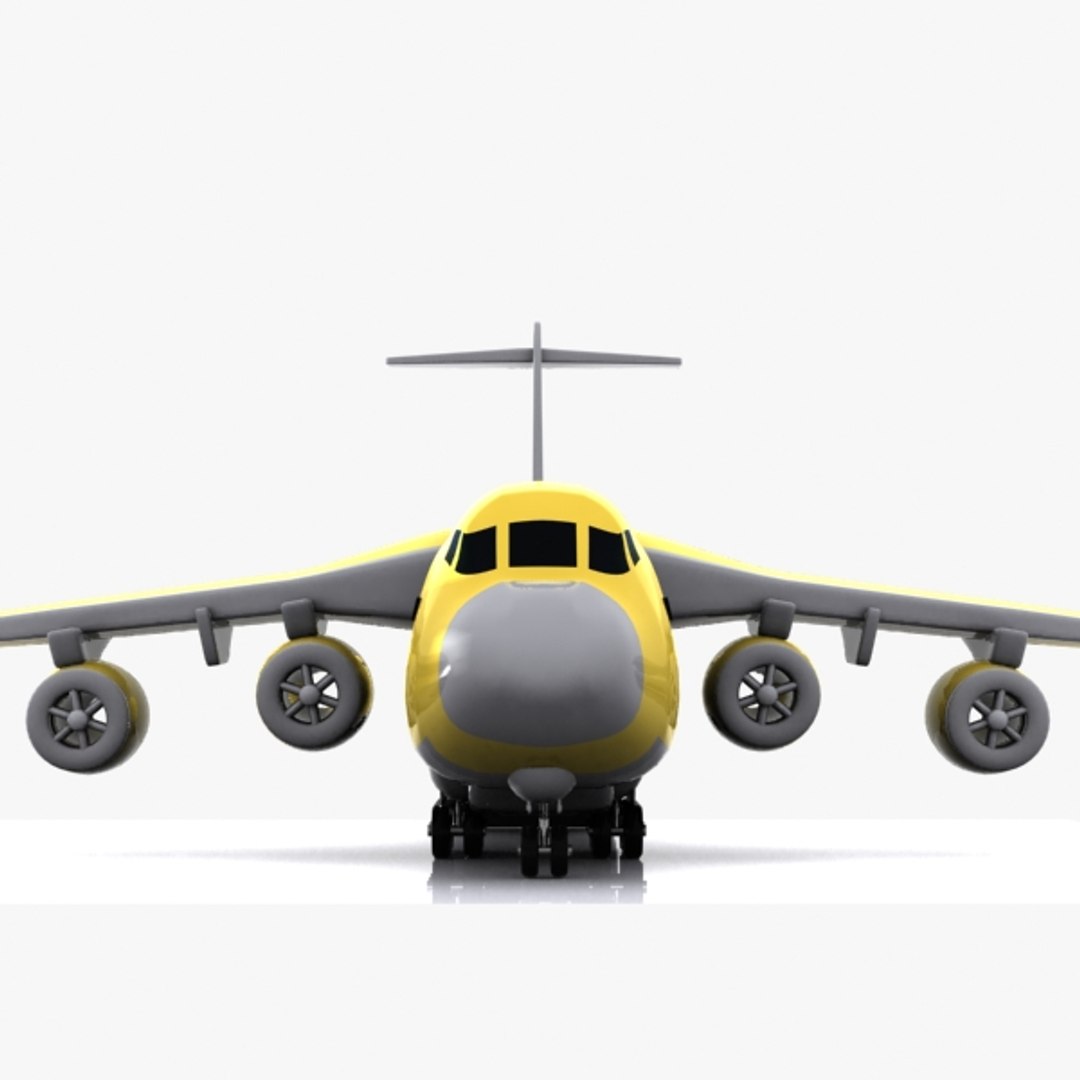 3d Cartoon Cargo Aircraft Model
