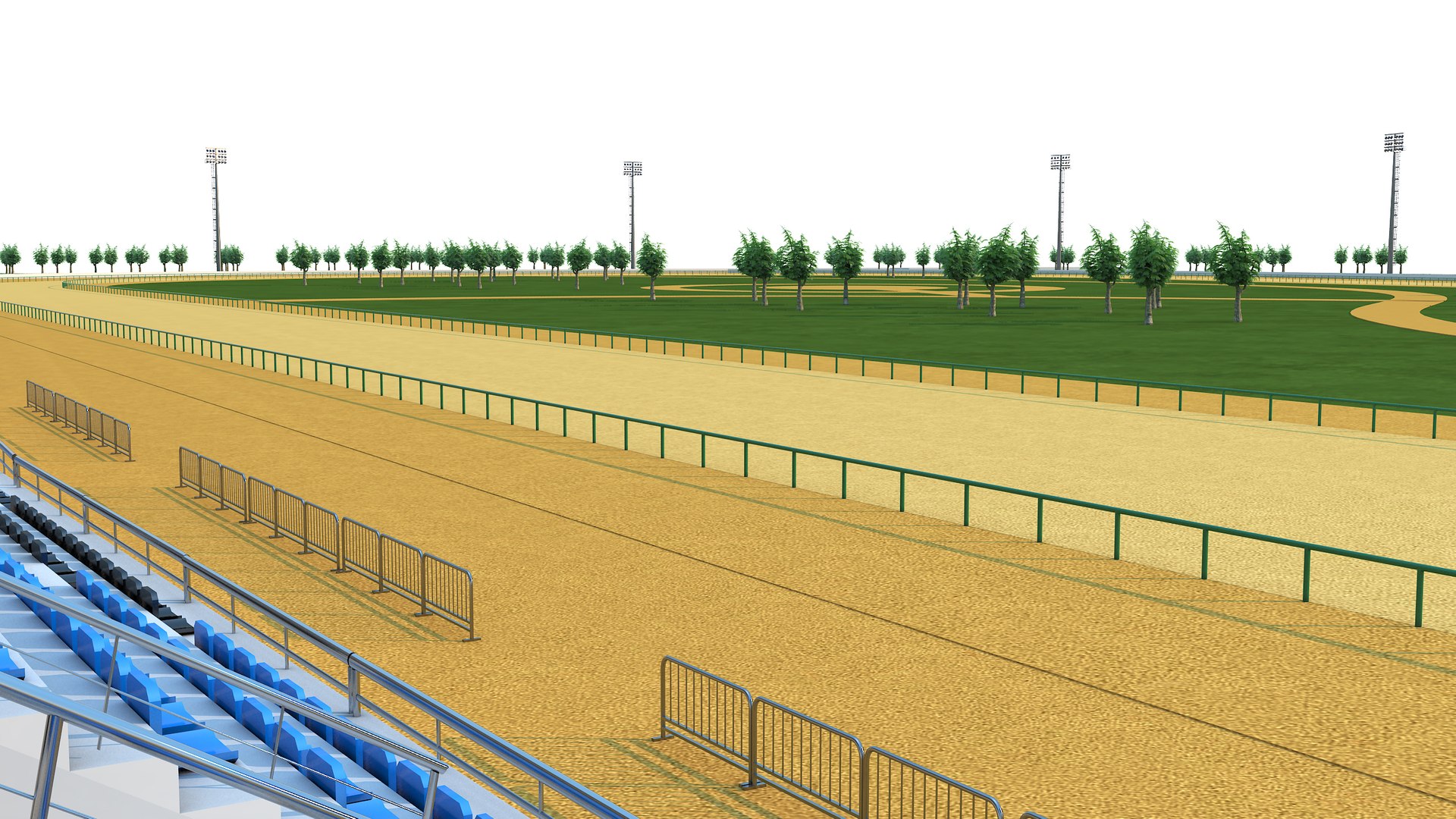 Racecourse Course 3D Model - TurboSquid 1669093