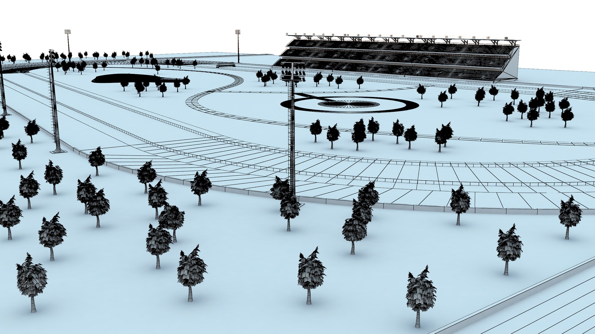 Racecourse Course 3D Model - TurboSquid 1669093