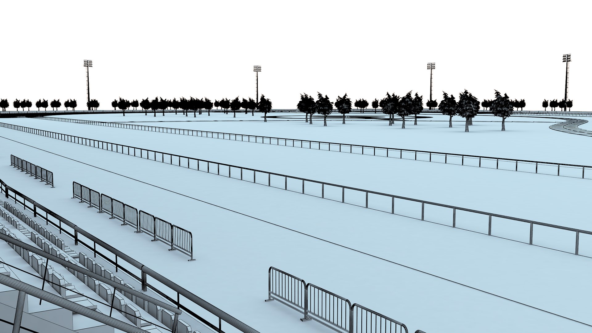Racecourse Course 3D Model - TurboSquid 1669093