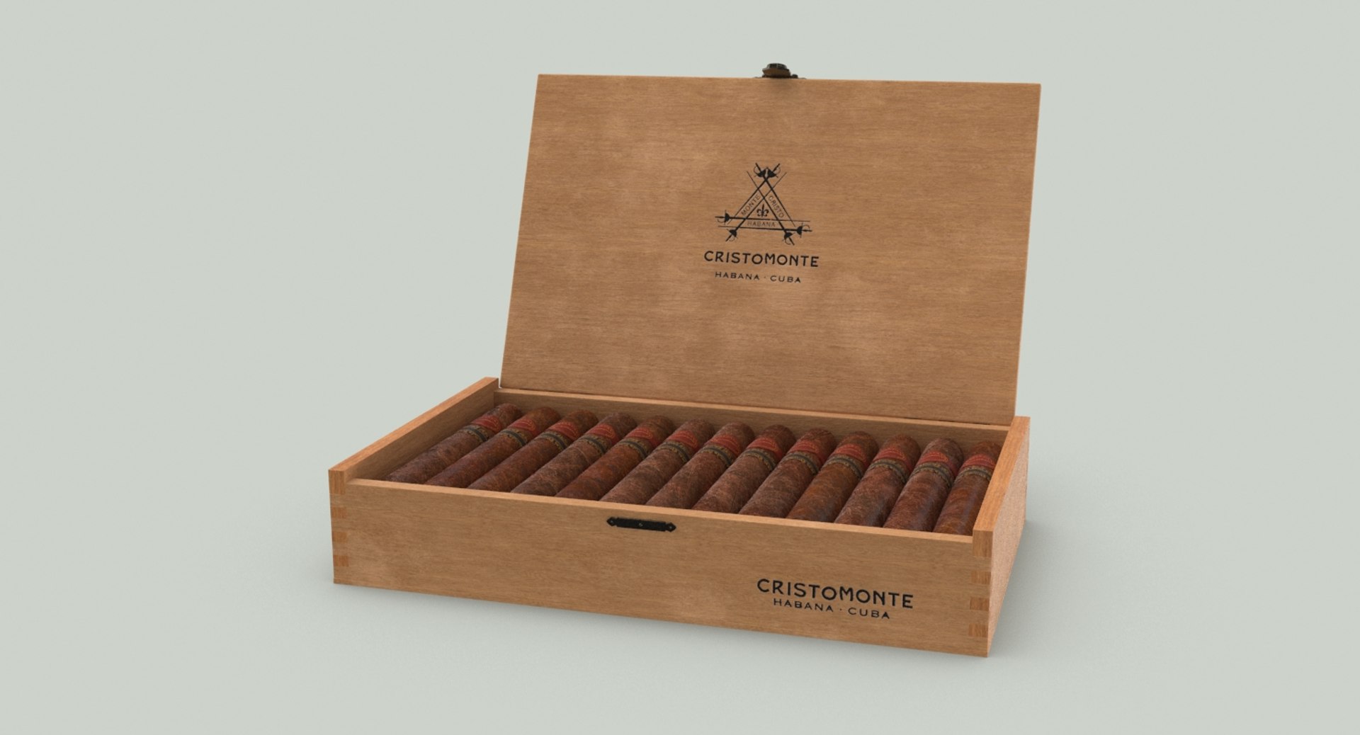 Cuban-cigar-box---branded-open model - TurboSquid 1185993