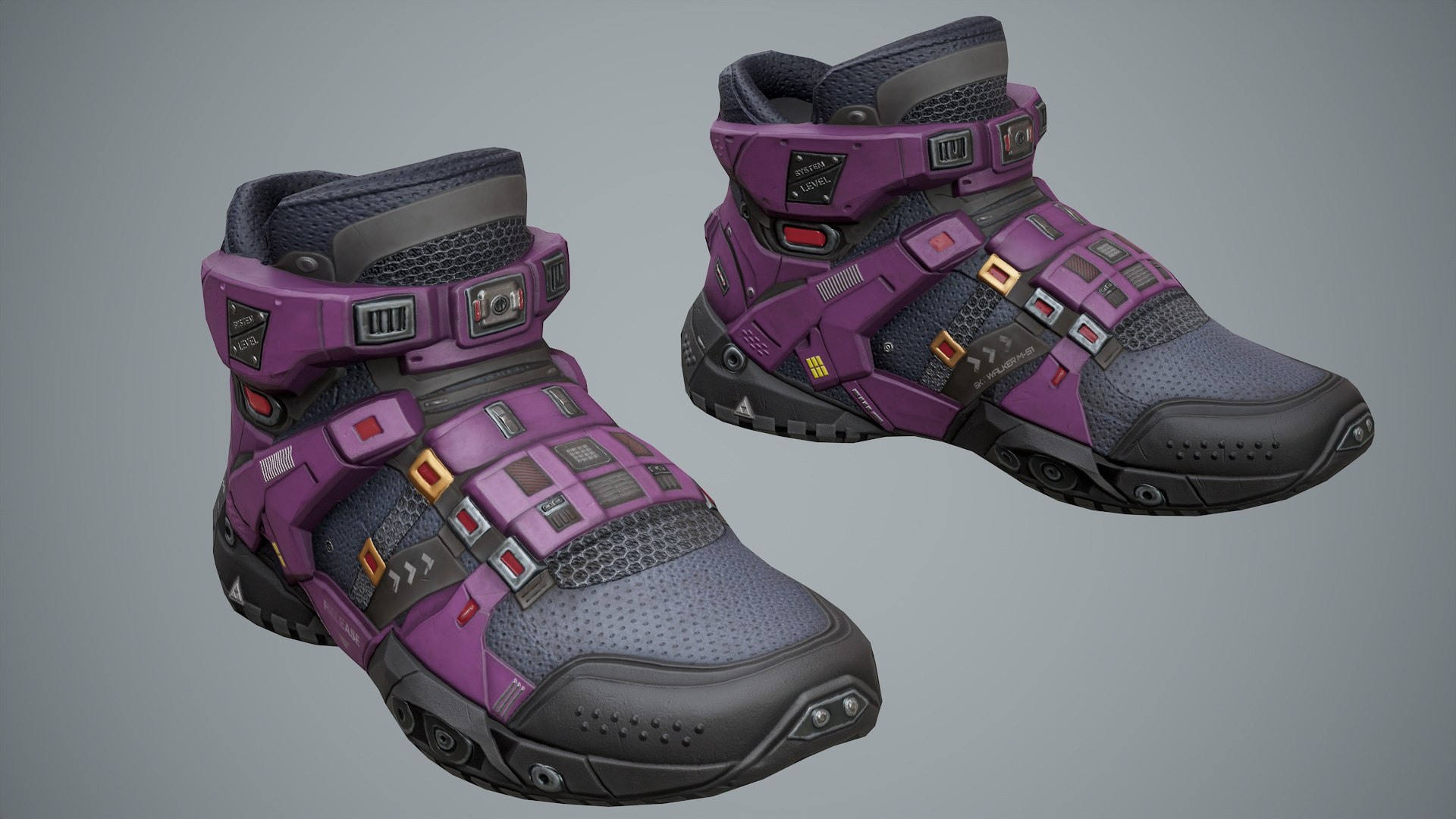 3D Sci-Fi Pants Sneakers P04 Model - TurboSquid 2514532