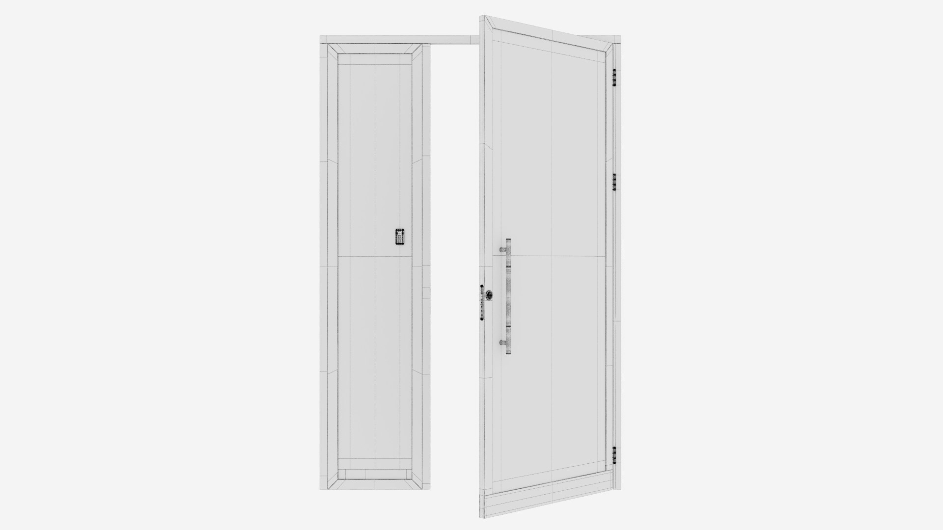 3D Aluminium Door 86 - TurboSquid 2020139
