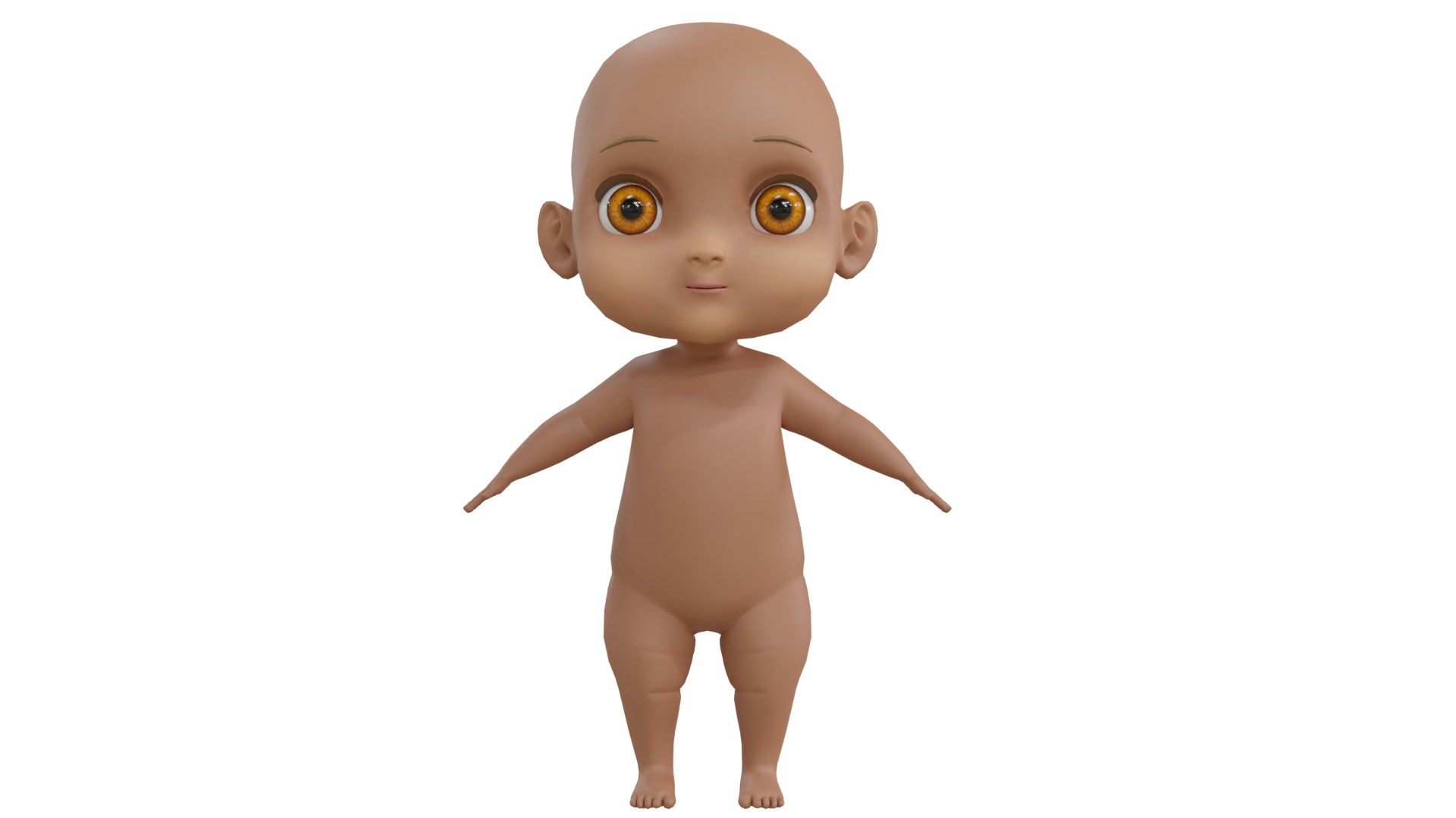 3D Baby Girl Cartoon Model - TurboSquid 1689519