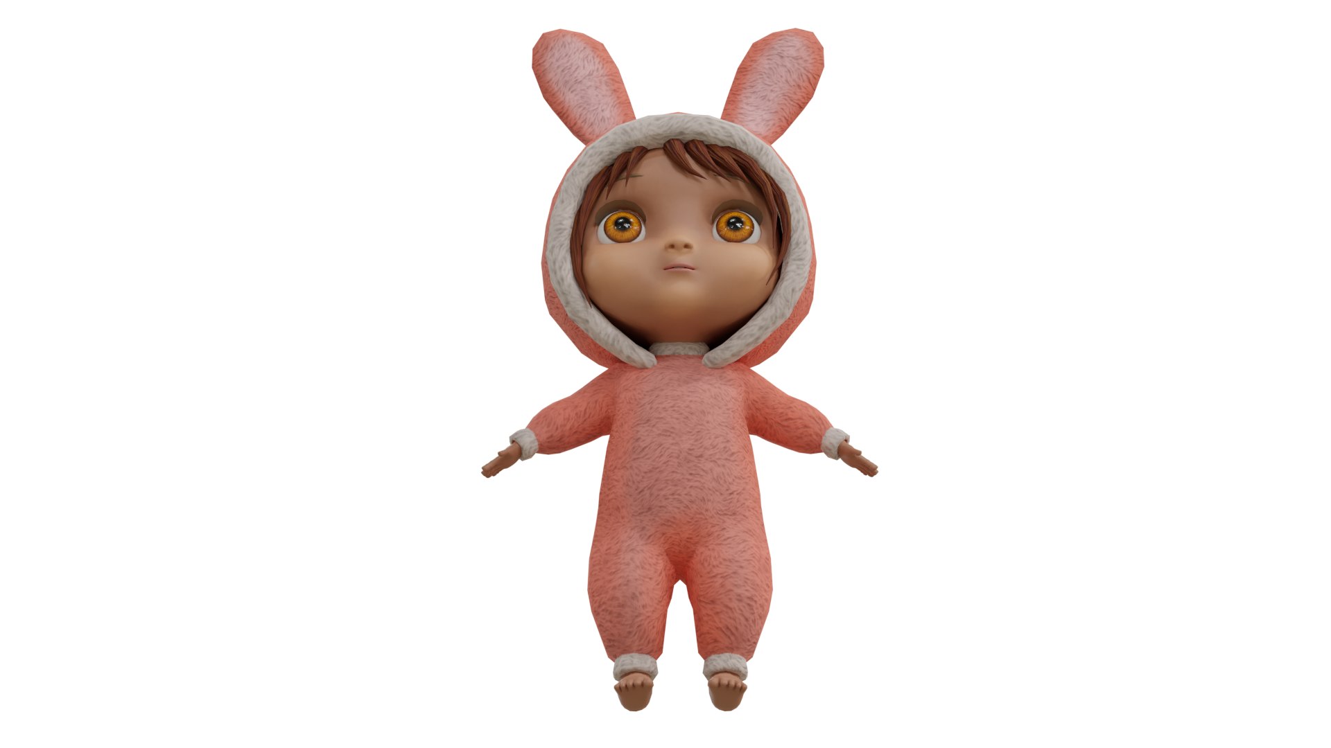 3D Baby Girl Cartoon Model - TurboSquid 1689519
