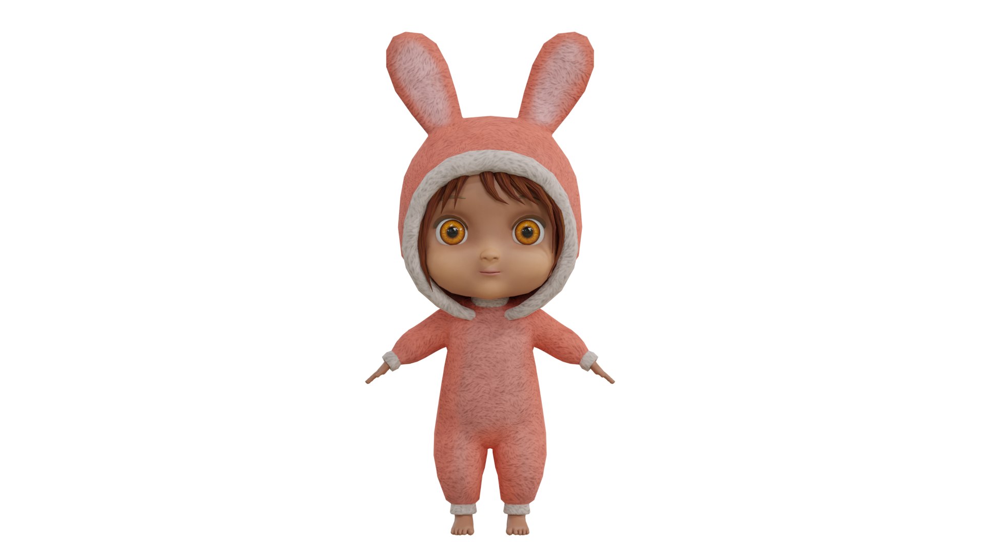 3D Baby Girl Cartoon Model - TurboSquid 1689519