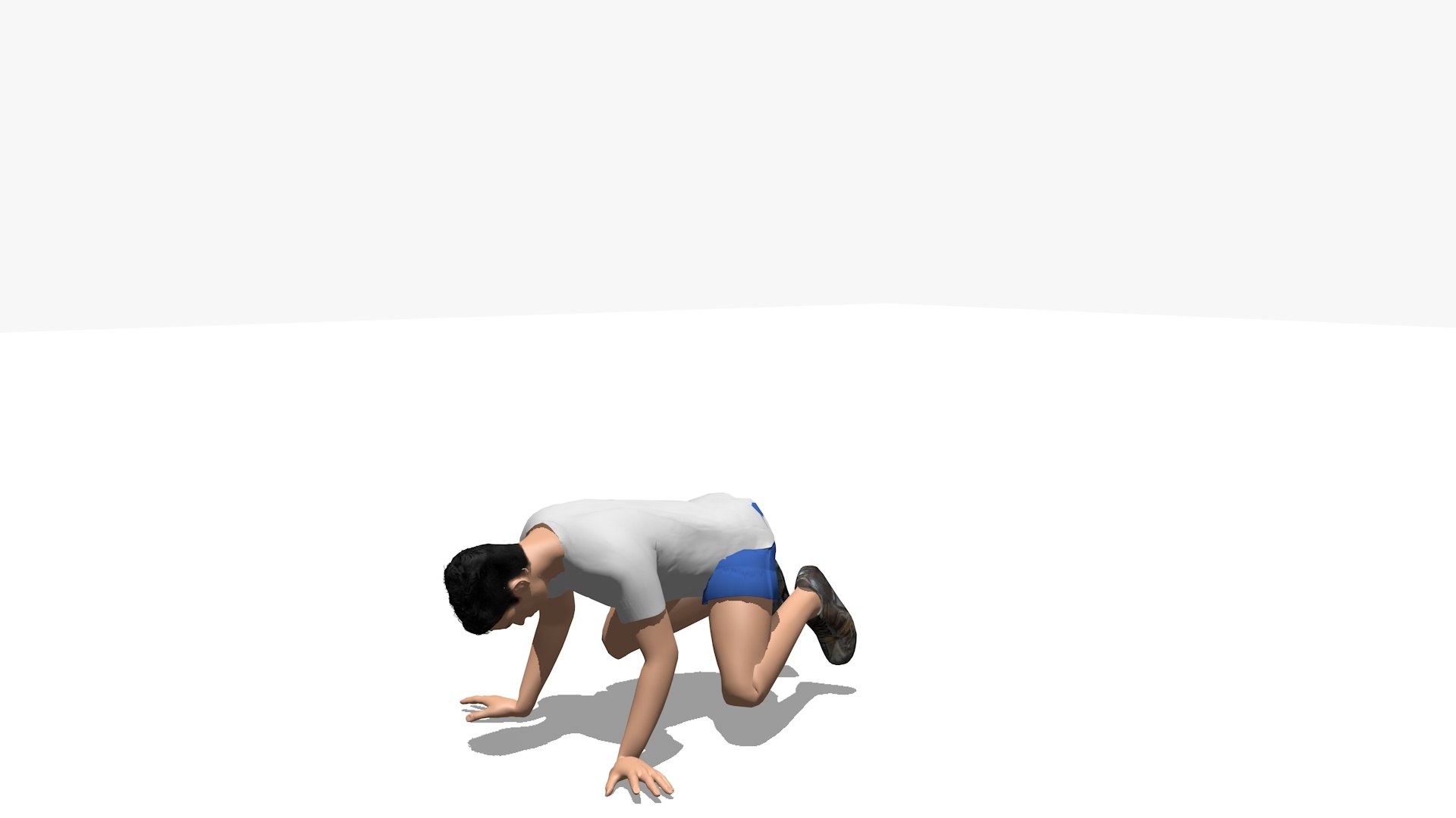 Man Performing Burpe Exercise 3D Model - TurboSquid 1536464