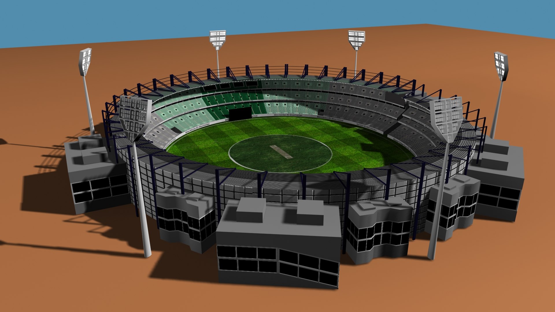 3D Cricket Stadium MCG - TurboSquid 2003601