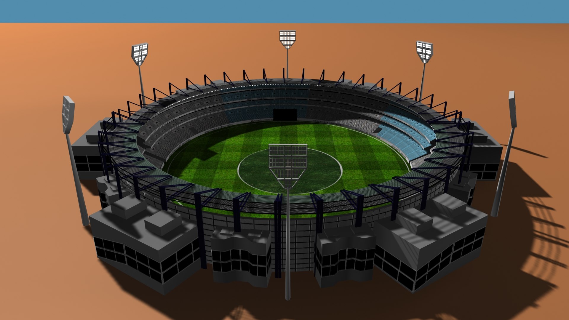 3D Cricket Stadium MCG - TurboSquid 2003601