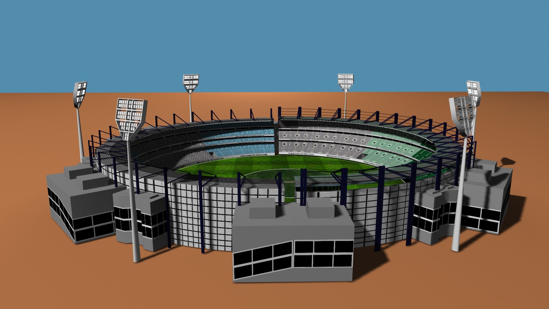 3D Cricket Stadium MCG - TurboSquid 2003601