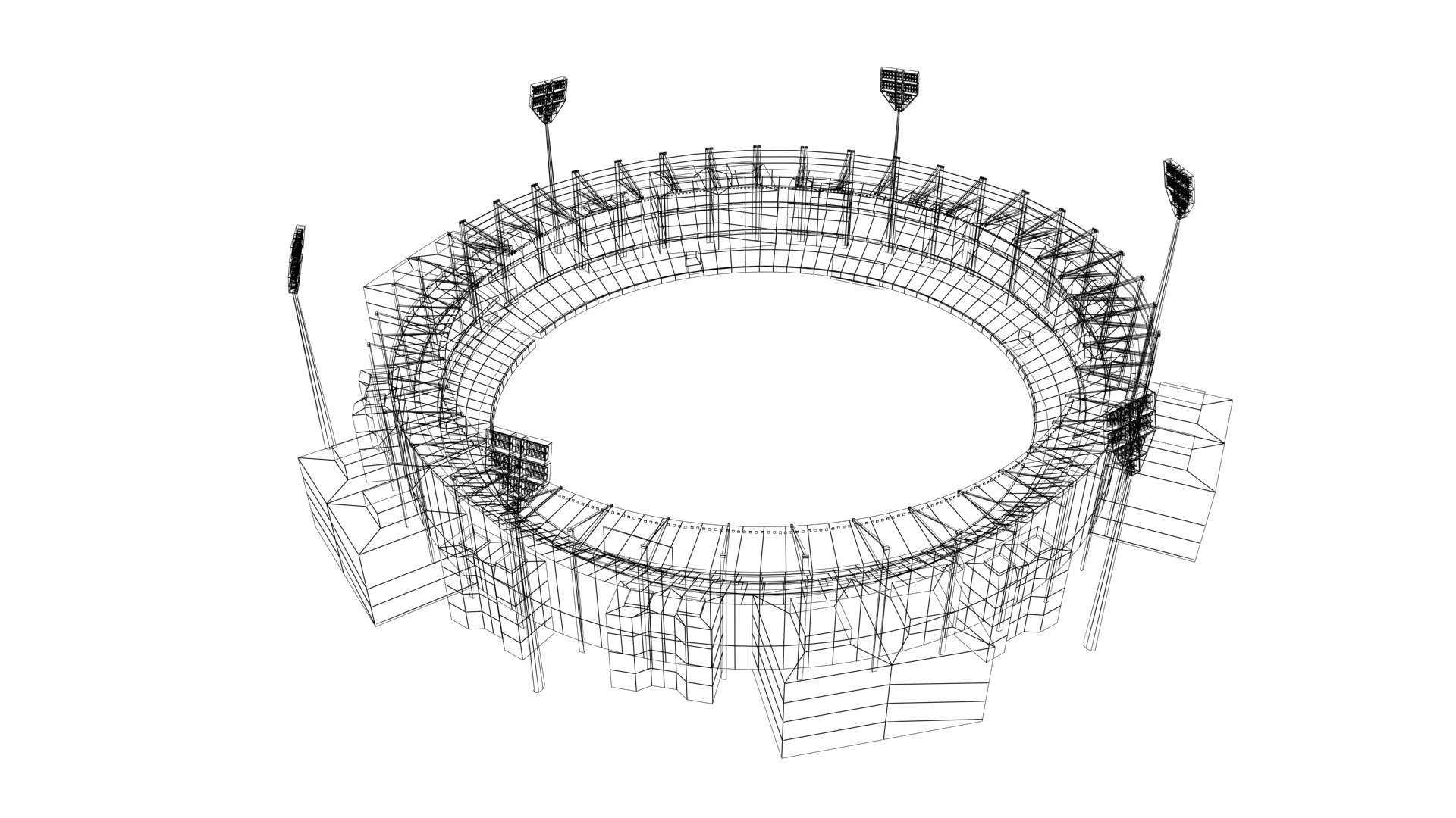 3D Cricket Stadium MCG - TurboSquid 2003601