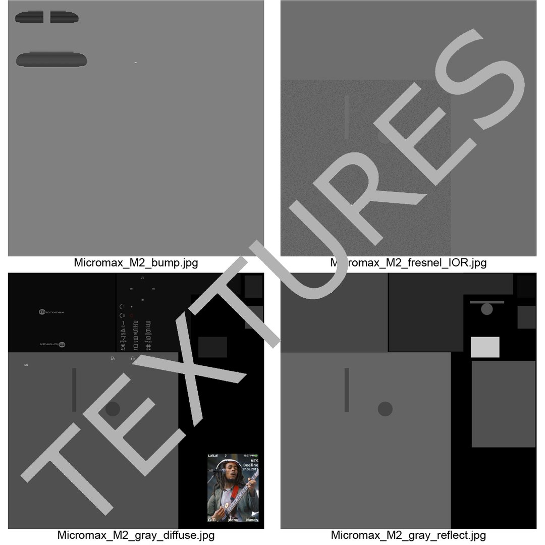 3d model micromax m2 gray