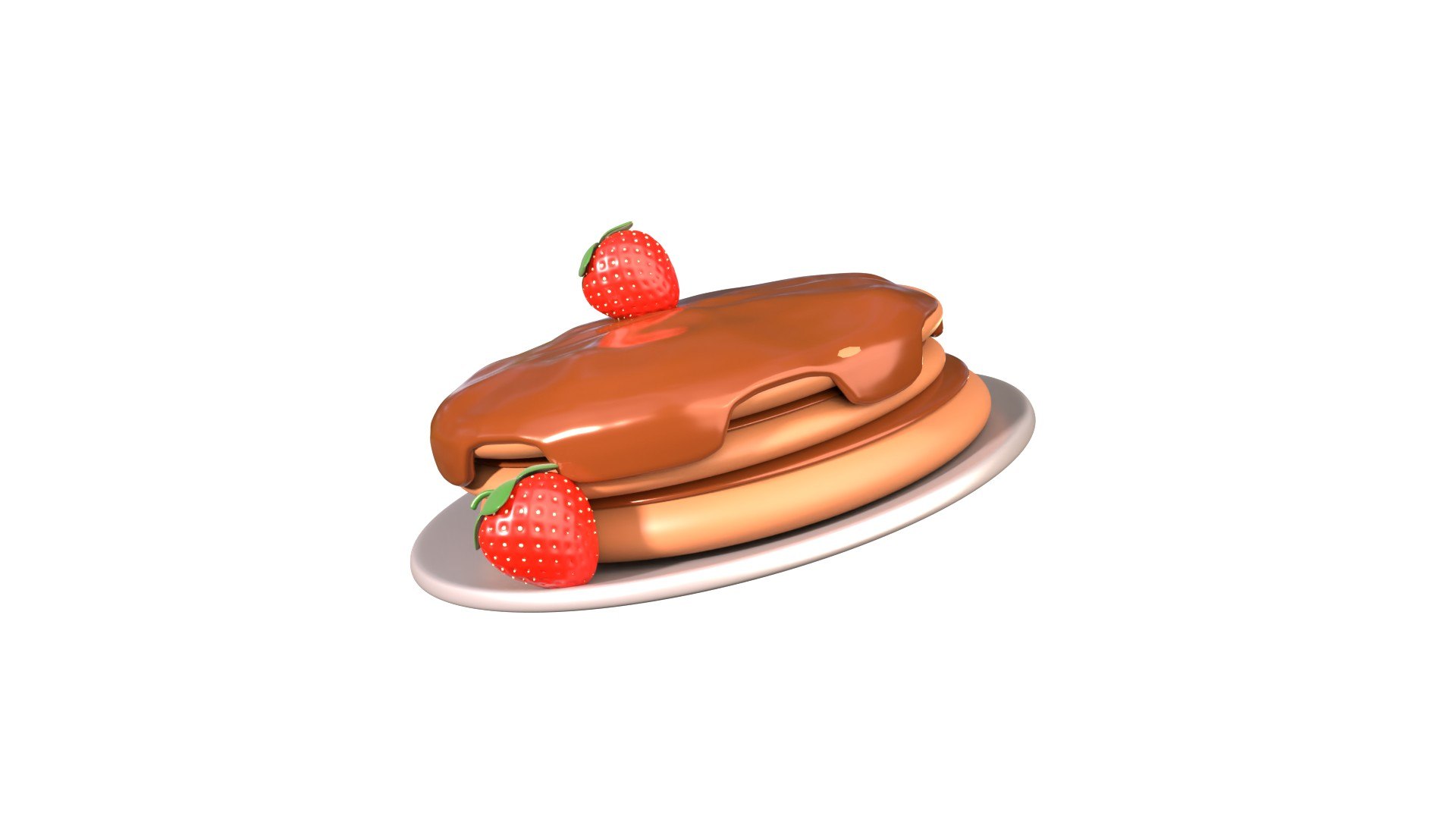 Pancake 3D Illustration 3D Model - TurboSquid 2235450