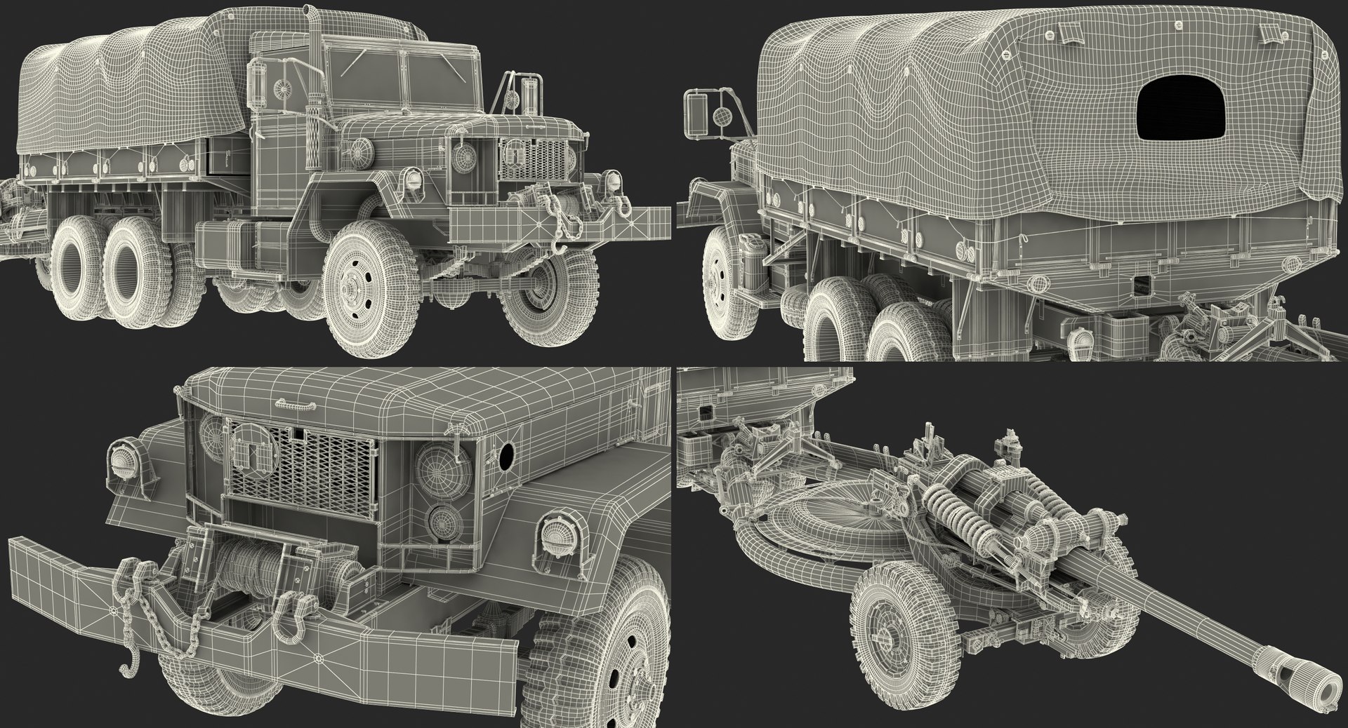 Military truck m35a2 field 3D model - TurboSquid 1243732