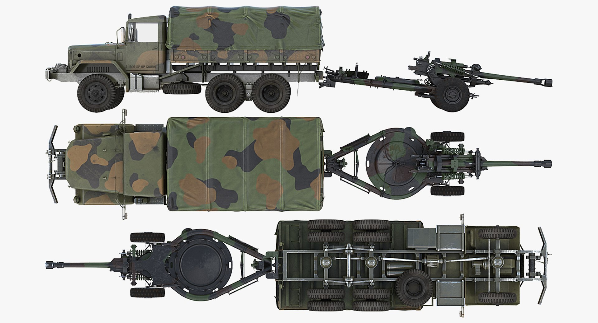 Military Truck M35a2 Field 3D Model - TurboSquid 1243732