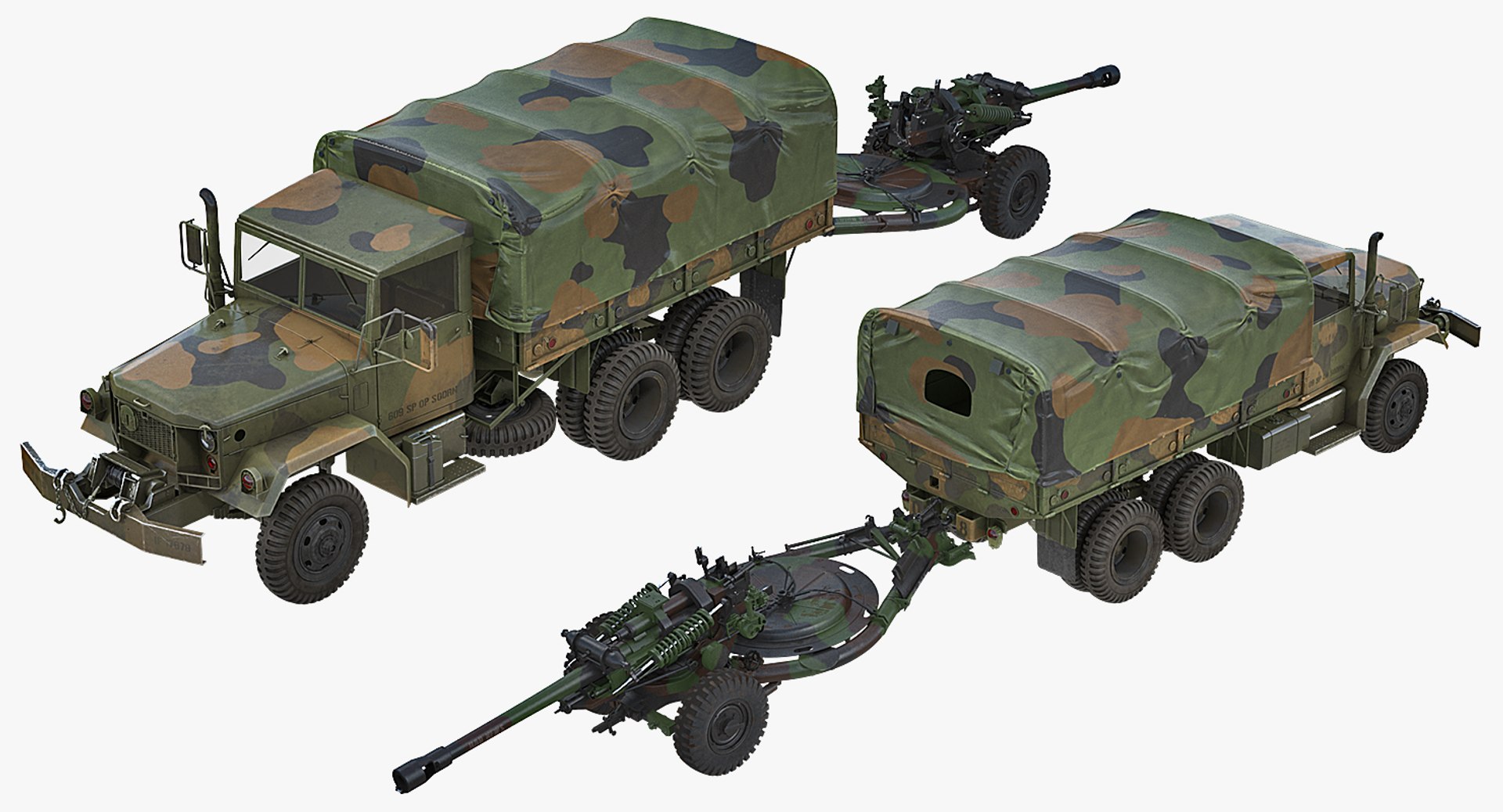 Military Truck M35a2 Field 3D Model - TurboSquid 1243732