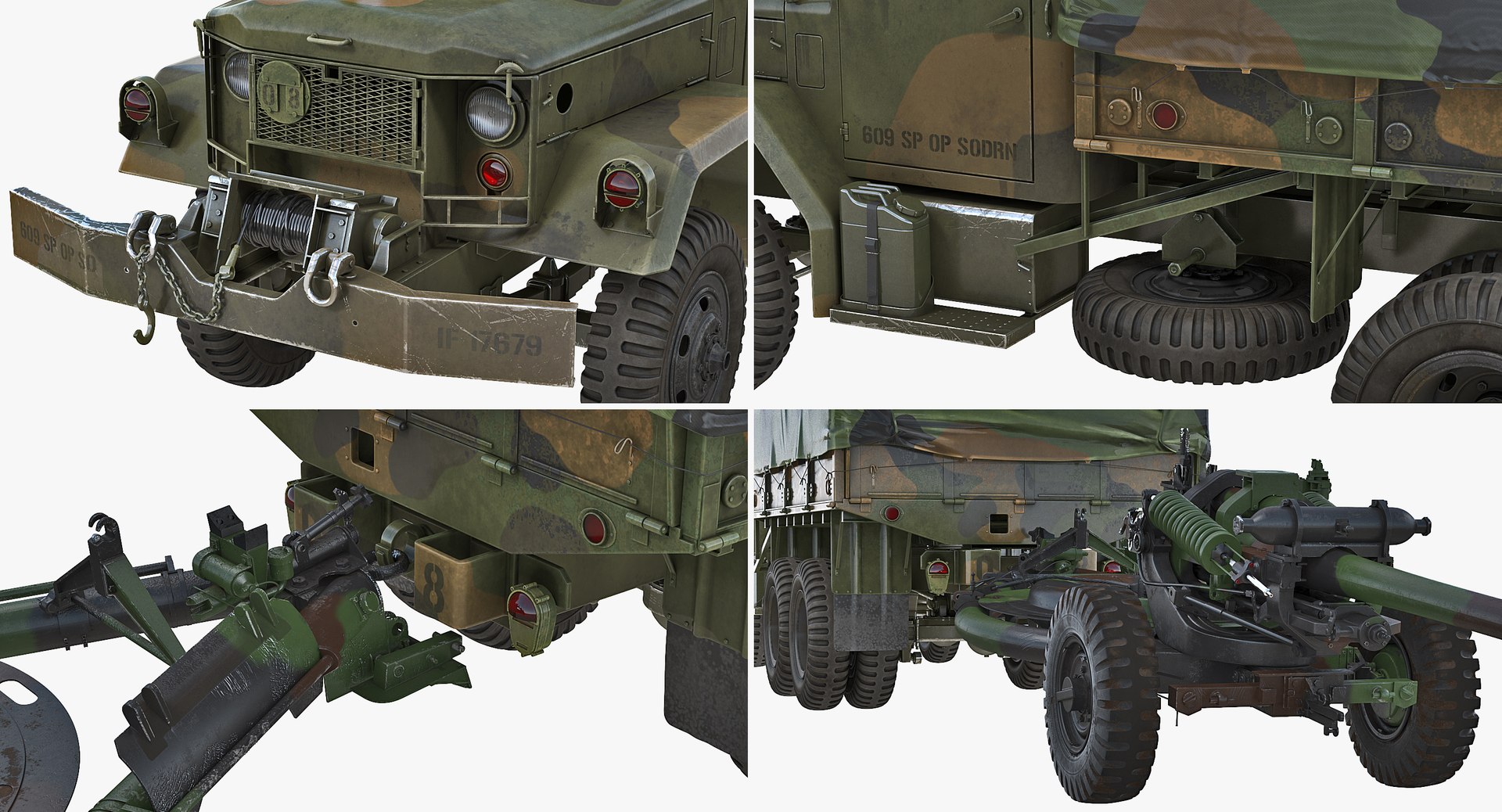 Military Truck M35a2 Field 3D Model - TurboSquid 1243732